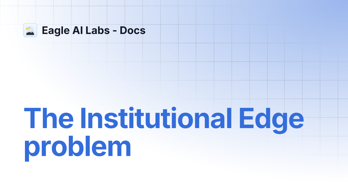 Institutional Grade Data Feed | Eagle AI Labs - Docs
